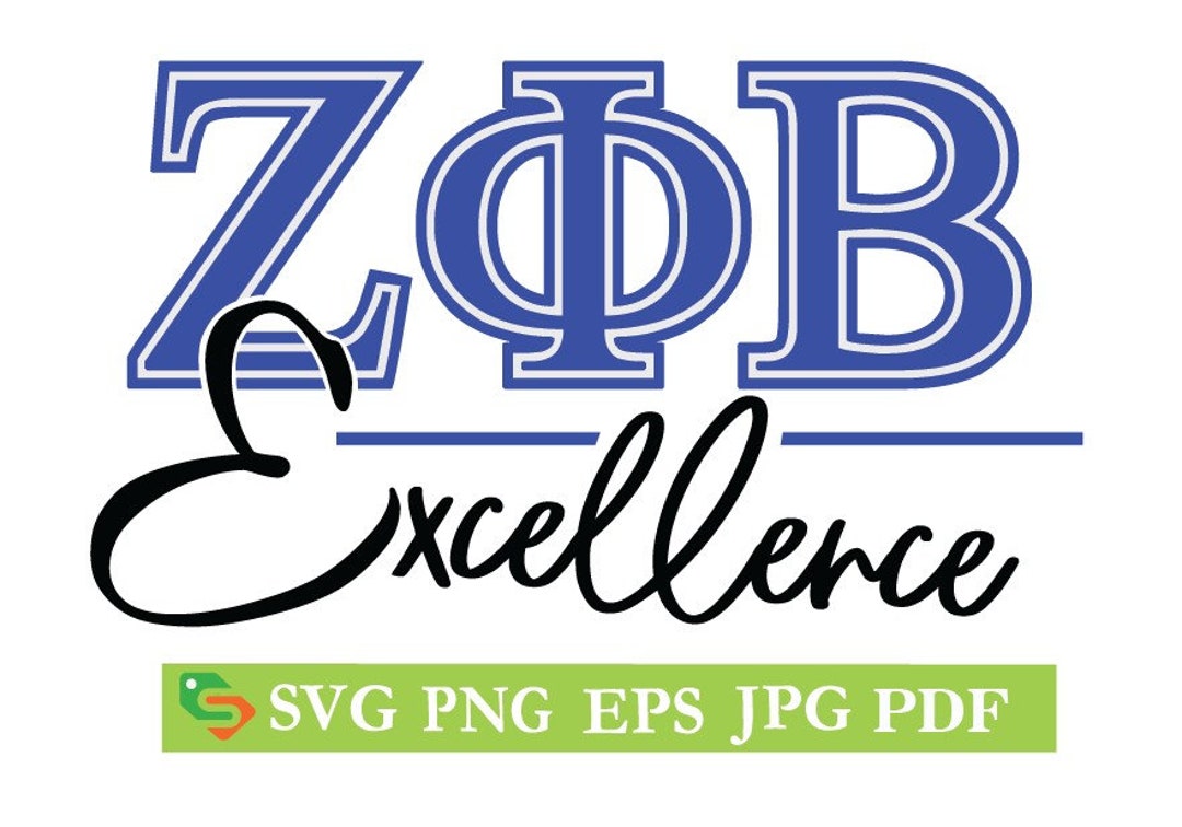 Zeta Phi Beta Excellence Cut File, Silhouette,cricut, Jpeg, Svg,dfx ...