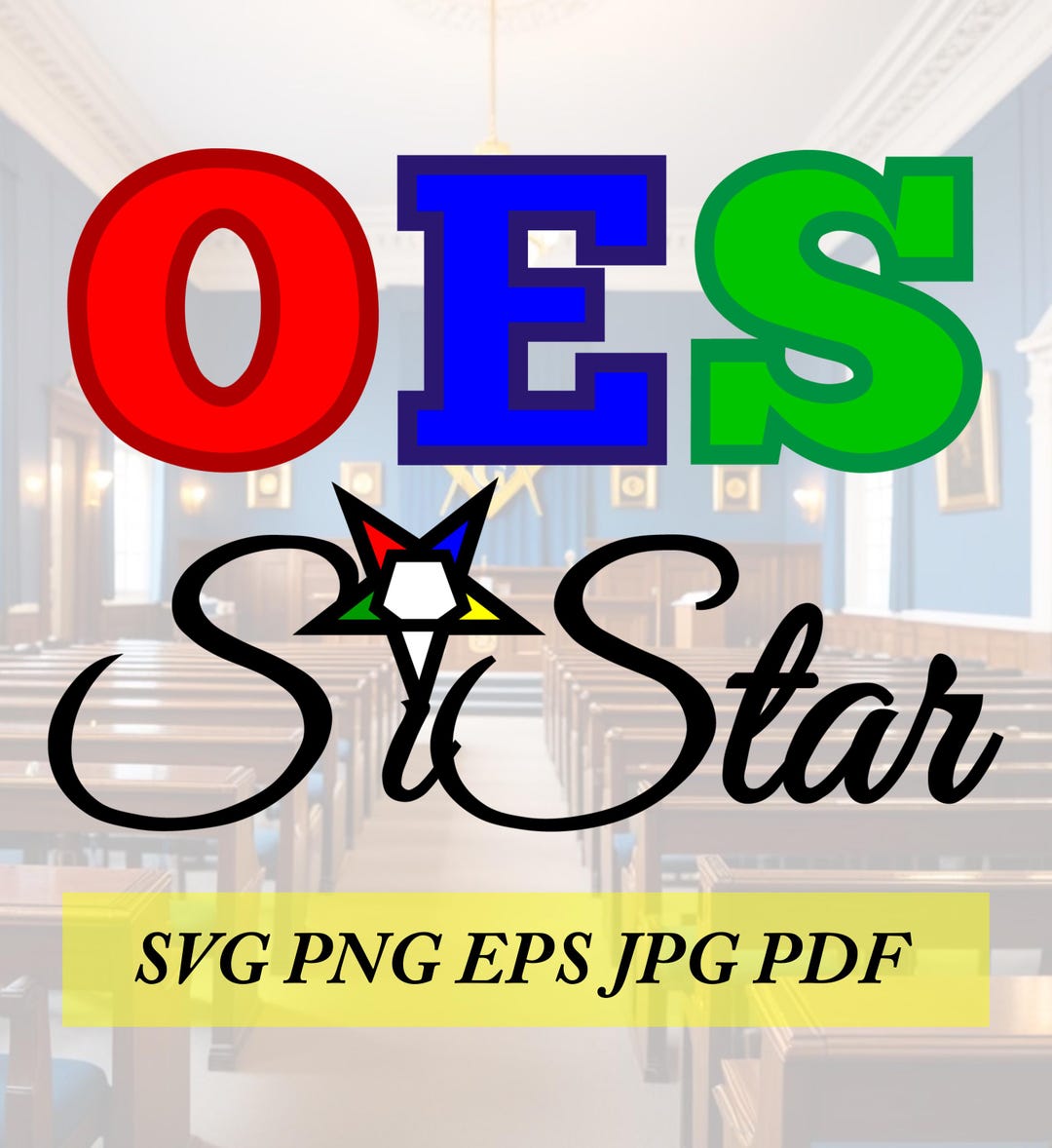 OES Star SVG: Order of Eastern Star Silhouette,cricut, Jpeg, Svg, Eps ...