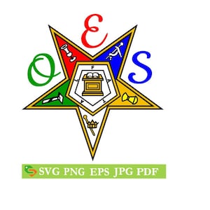 OES, Order of the Eastern Star Cut File, Silhouette Cricut, Jpeg,dfx ...