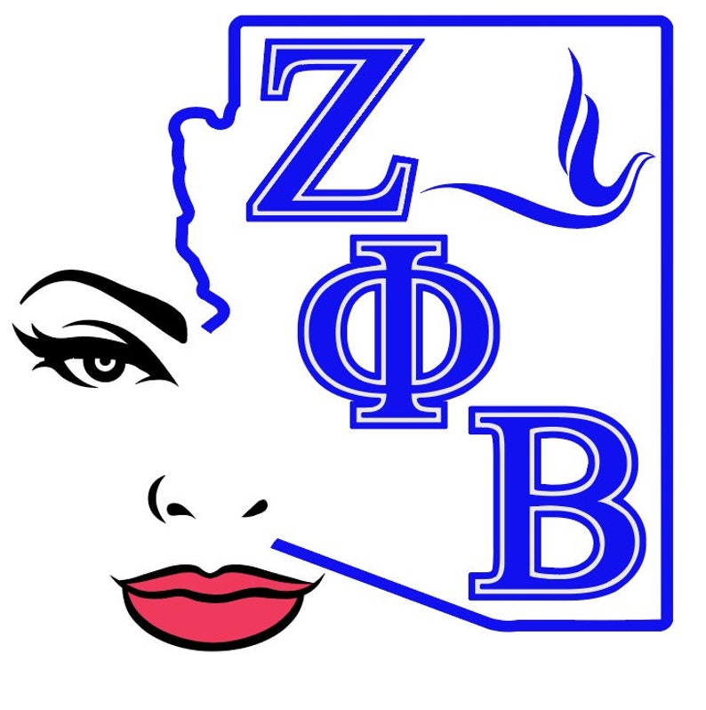 Zeta Phi Beta Lady Arizona Cut File Silhouettecricut Jpeg Etsy