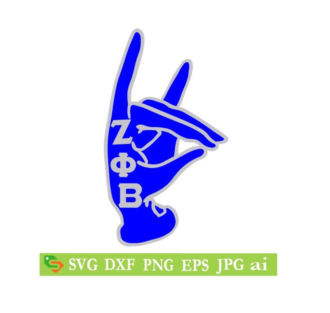 Zeta Phi Beta Hand Sign Cut File, Silhouette,cricut, Jpeg, Svg,dfx Eps ...
