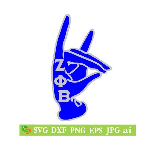 Zeta Phi Beta Hand Sign Cut File Silhouettecricut Jpeg | Etsy