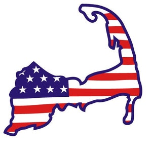 Cape Cod American Flag,cut File, Silhouette,cricut, Jpeg, Svg,dfx, Eps ...