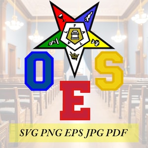 OES, Order of the Eastern Star Cut File, Silhouette Cricut, Jpeg,svg ...