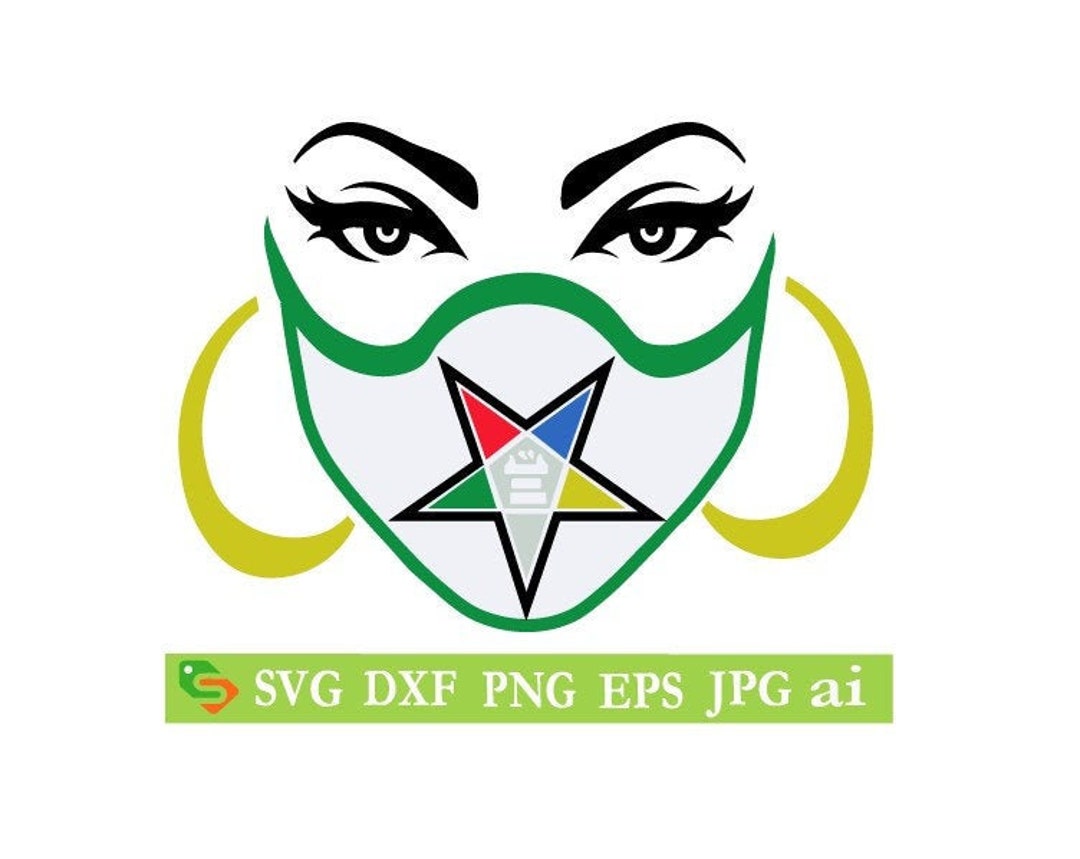 OES, Order of the Eastern Star Mask Cut File, Silhouette Cricut, Jpeg ...