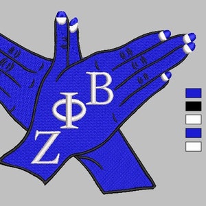 Zeta Phi Beta Hand Sign 2 Machine Embroidery Design Files - Etsy