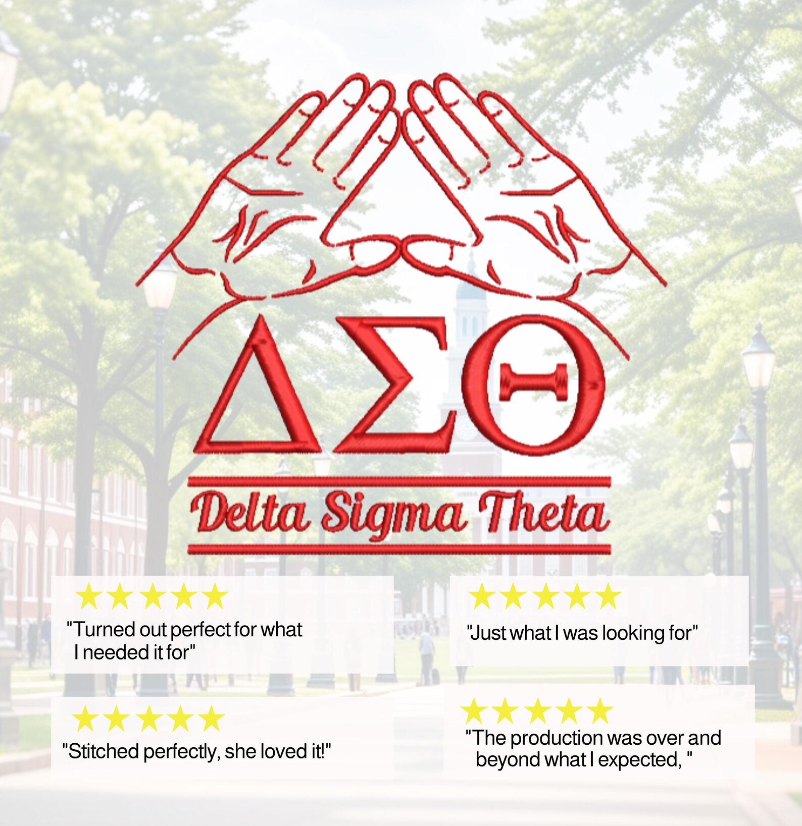 Delta Sigma Theta Hand Sign Machine Embroidery Files, Digital Download ...