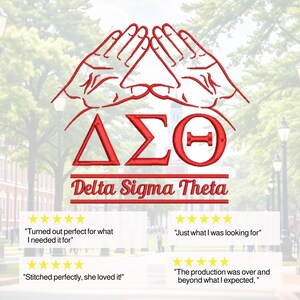 Delta Sigma Theta Hand Sign Machine Embroidery Files, Digital Download ...