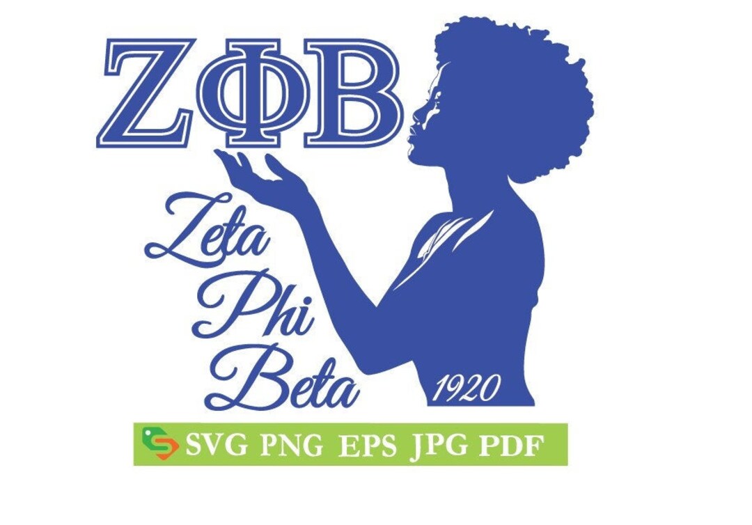 Zeta Phi Beta Lady Silhouette Etsy