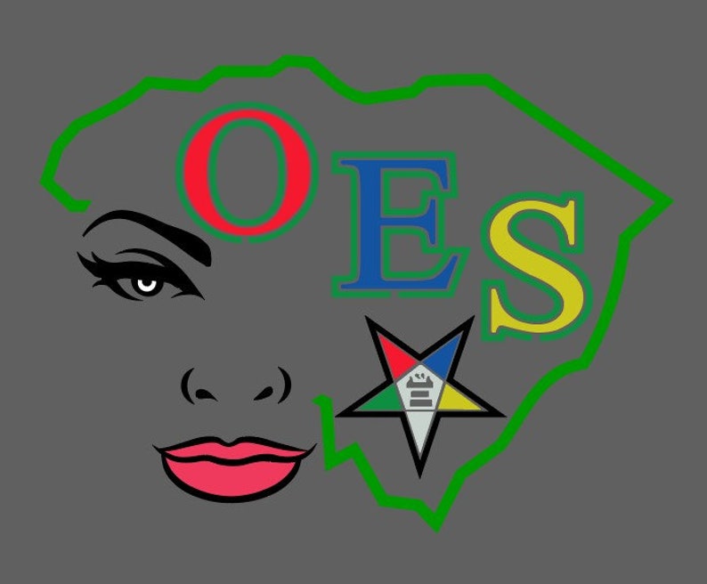 OES Order of the Eastern Star Lady South Carolina Cut File - Etsy Australia