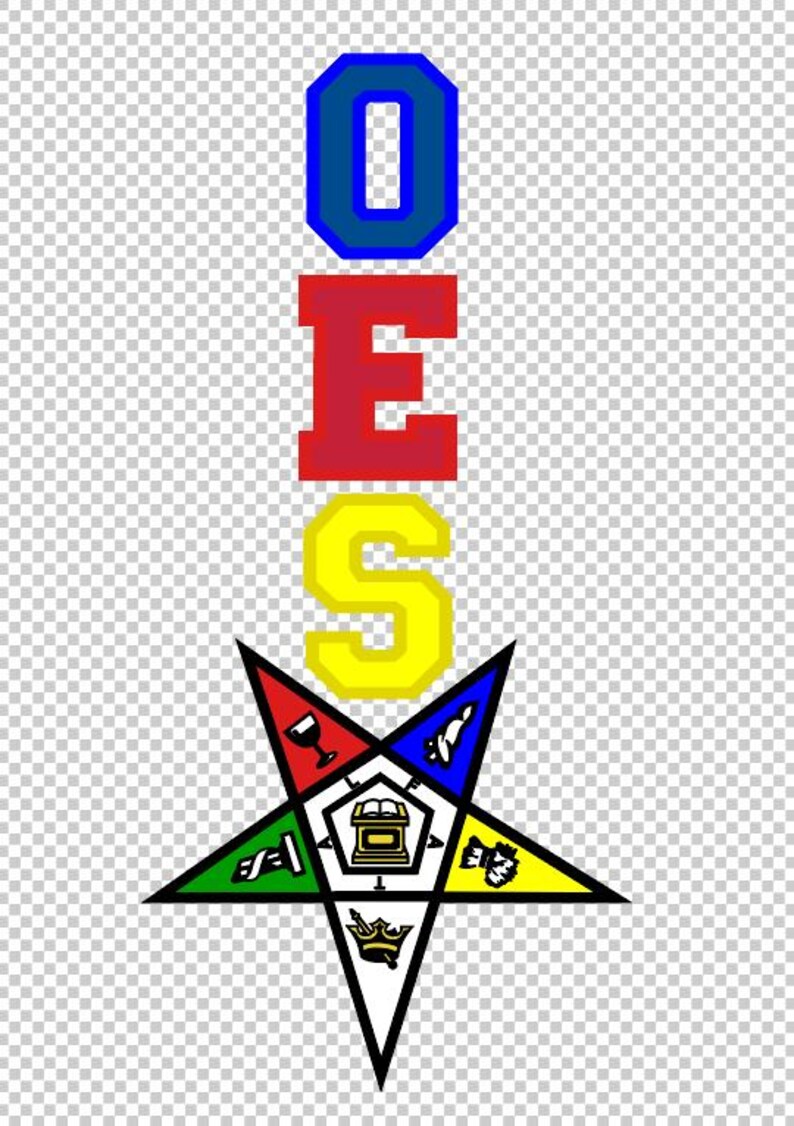 OES Order of the Eastern Star Vertical 2 Cut File, Silhouette Cricut ...