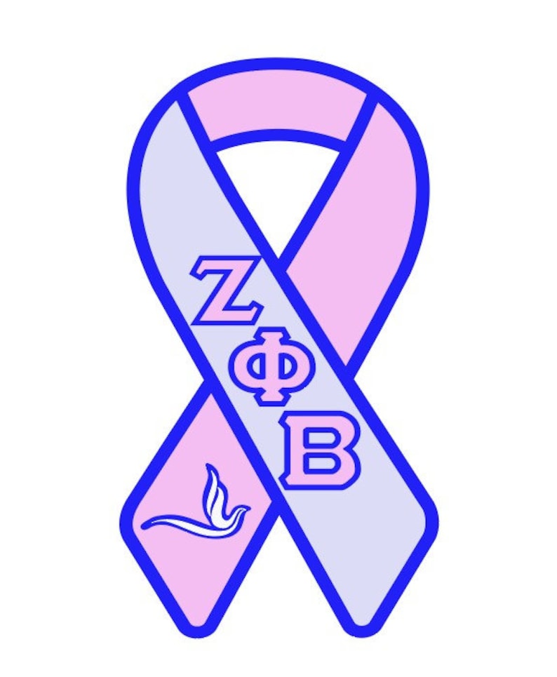 Zeta Phi Beta Breast Cancer Awareness Cut File - Etsy