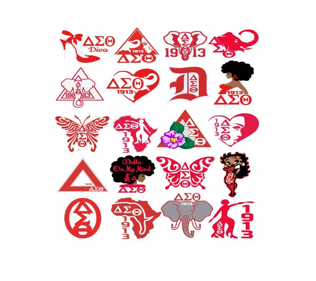 Delta Sigma Theta Pack Cut File, Silhouette Cricut, Jpeg, Dfx, Svg, Eps ...
