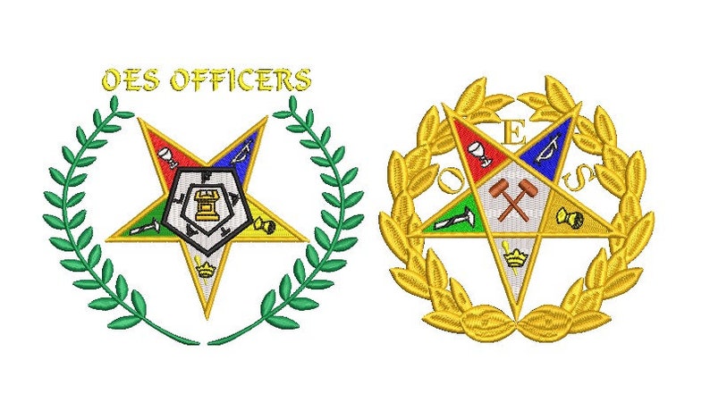 OES Order of the Eastern Star Machine Embroidery Pack - Etsy