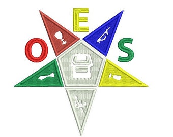 Order of the Eastern Star Labyrinth 3x3, 4x4, 5x6, and 7x8 Embroidery ...