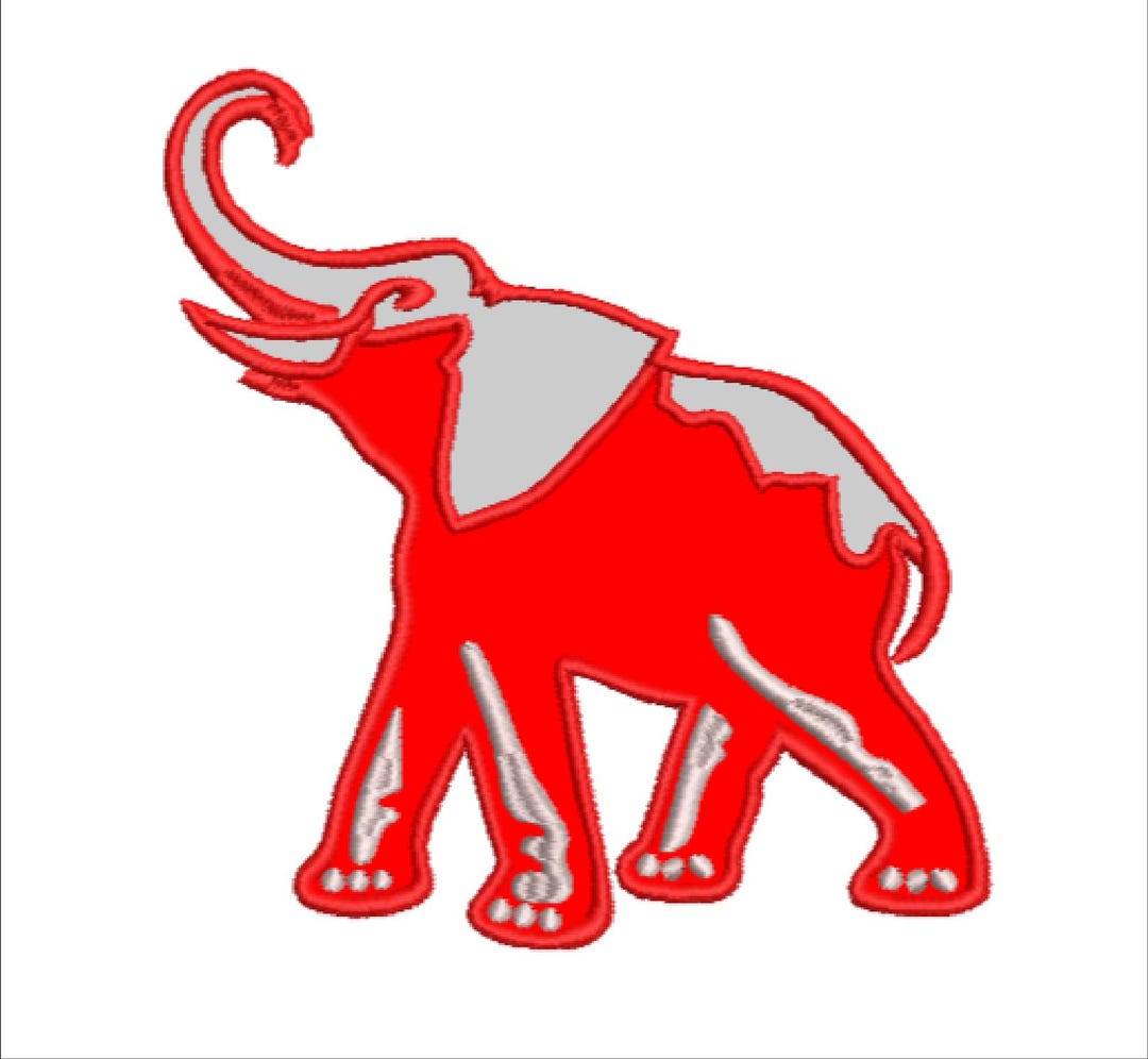 Elephant Applique Embroidery Design, Dst, Pes, Jef, Exp, Hus, Xxx, Vp3 ...