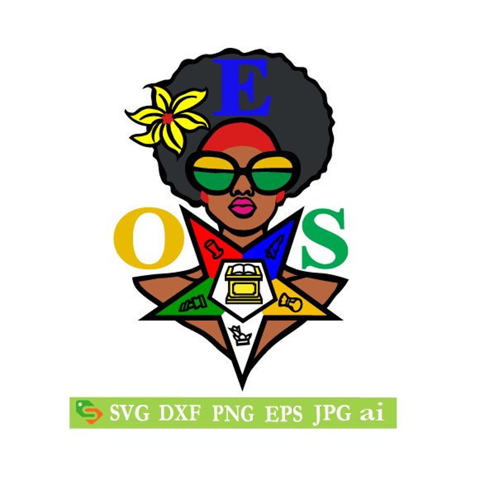 OES Order of the Eastern Starcut File Silhouette Cricut - Etsy