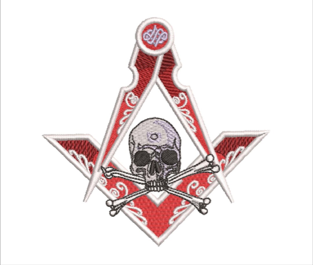 Masonic Skull and Bones Machine Embroidery Design Files - Etsy