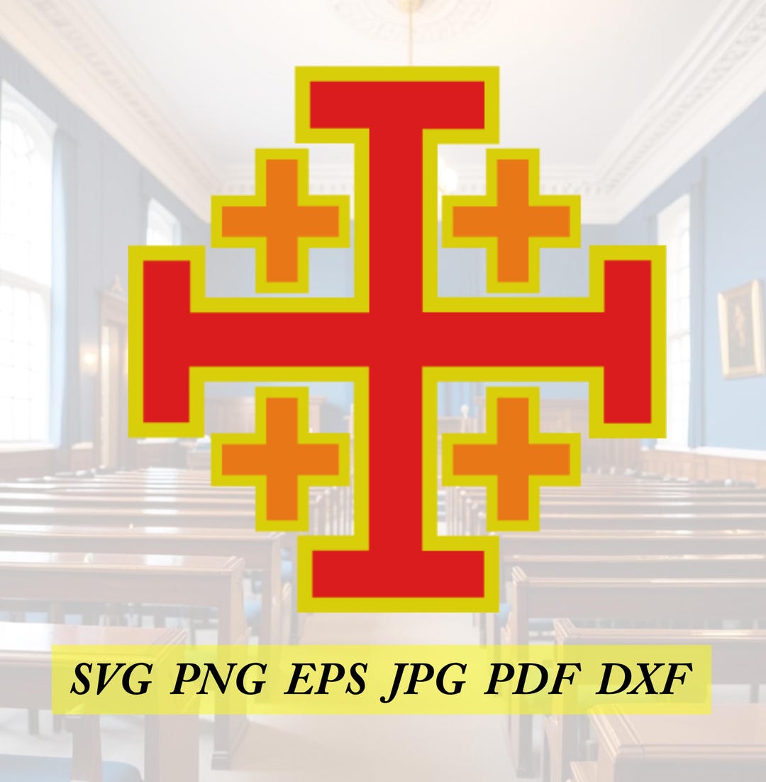 Jerusalem Cross,cut File, Silhouette,cricut, Jpeg,svg, Dfx, Eps, Png ...