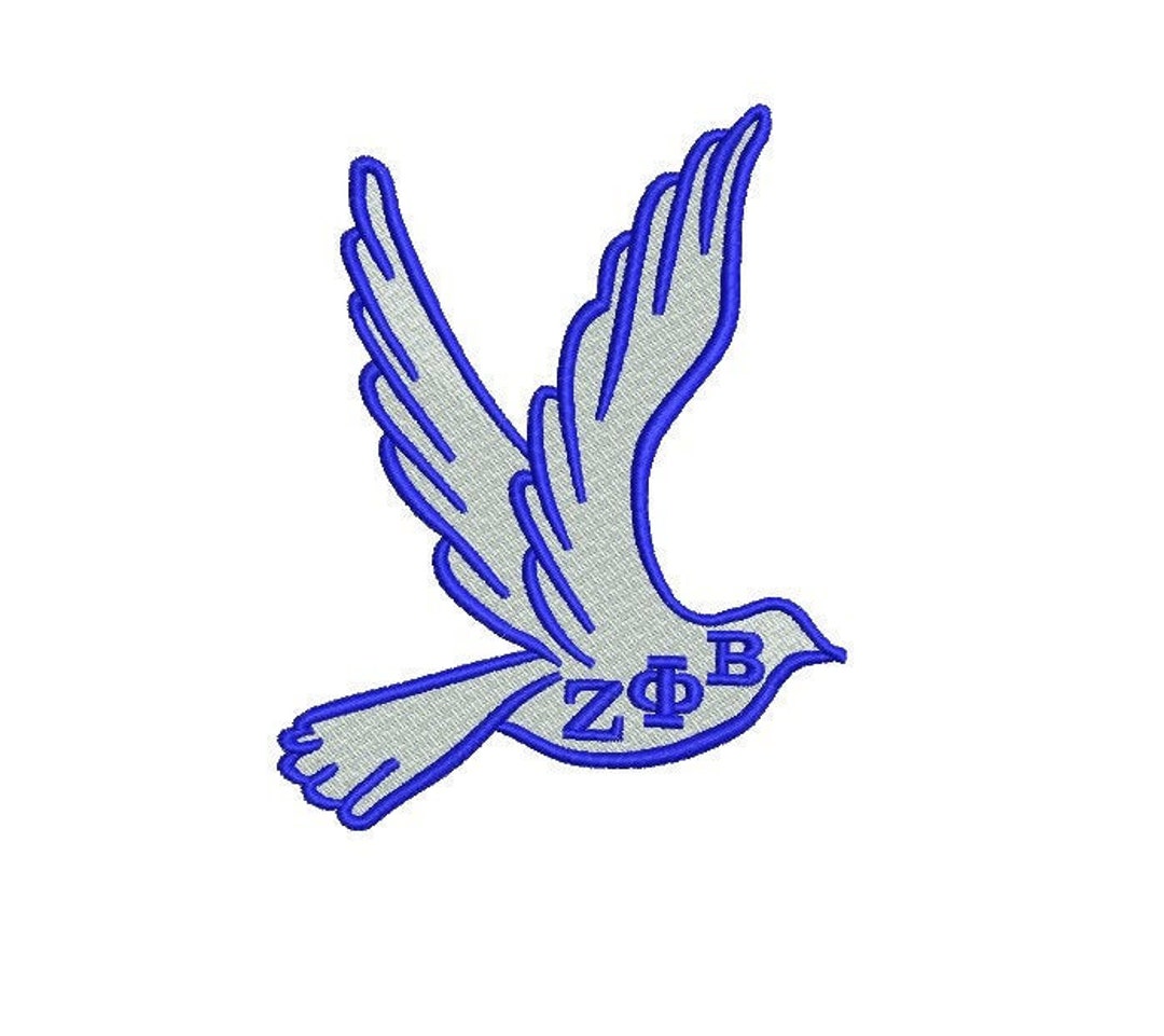 Zeta Phi Beta Dove Embroidery Design Etsy