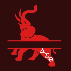 Delta Sigma Theta Elephant Split Monogram: SVG, PNG, Clipart - Etsy