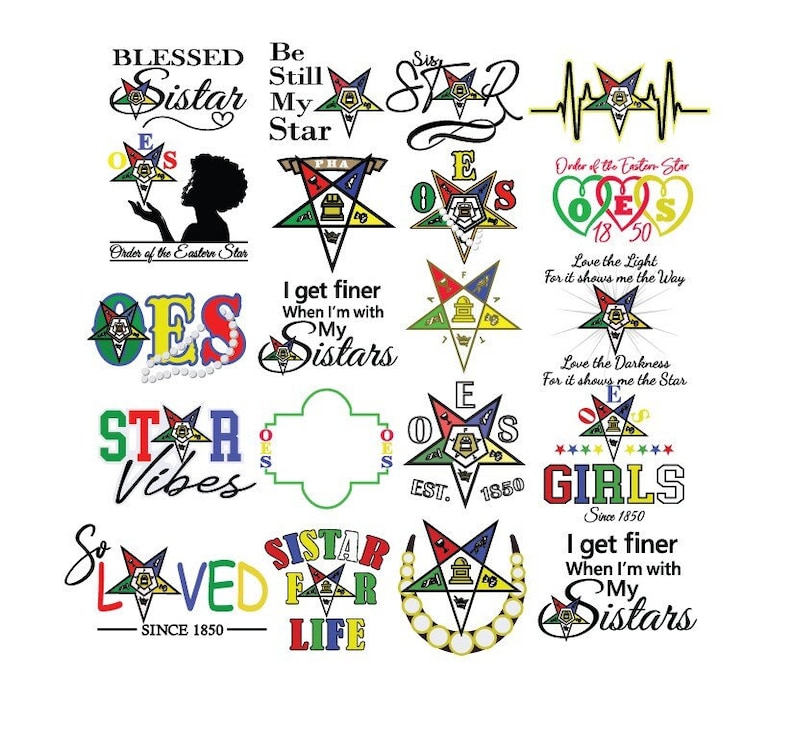 OES Eastern Star SVG Design Bundle: Cut Files, Clipart (digital ...