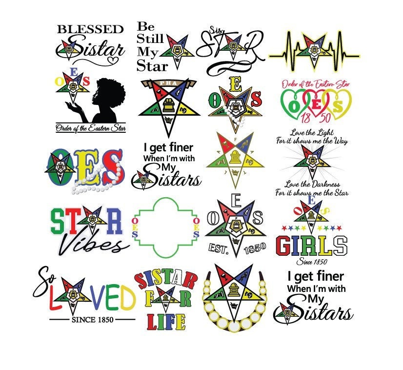 OES Eastern Star SVG Design Bundle: Cut Files, Clipart (digital ...