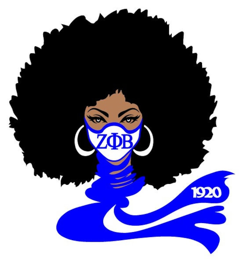 Zeta Phi Beta Lady Cut File Silhouette Cricut Jpegsvg Dfx Etsy