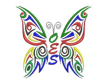 OES Order of the Eatsern Star Butterfly Embroidery Design | Etsy