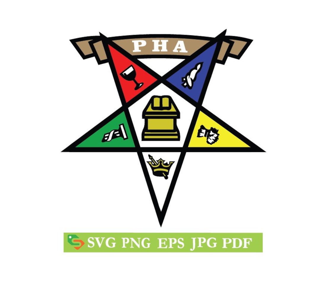 Order of the Eastern Star Prince Hall PHA Star Cut File, Silhouette ...