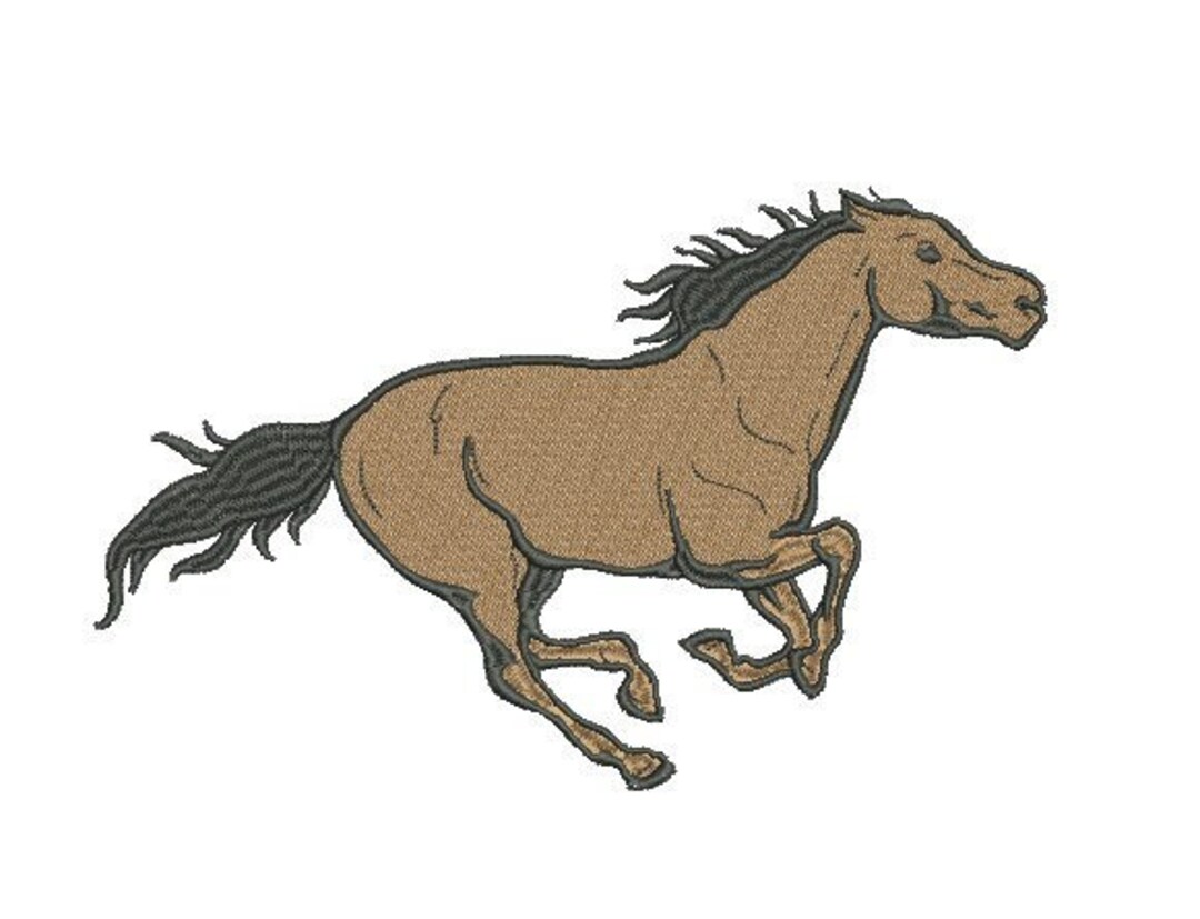 Running Horse Embroidery Design - Etsy