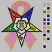 OES Order of the Eastern Star Cancer Ribbon Machine Embroidery Design ...