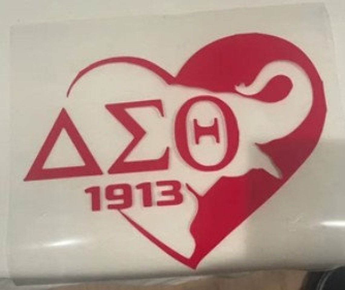 Delta Sigma Theta Heart AEO Elephant Cut File - Etsy
