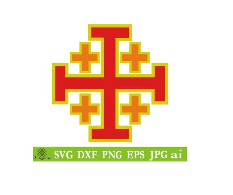 Jerusalem Cross,cut File, Silhouette,cricut, Jpeg,svg, Dfx, Eps, Png ...