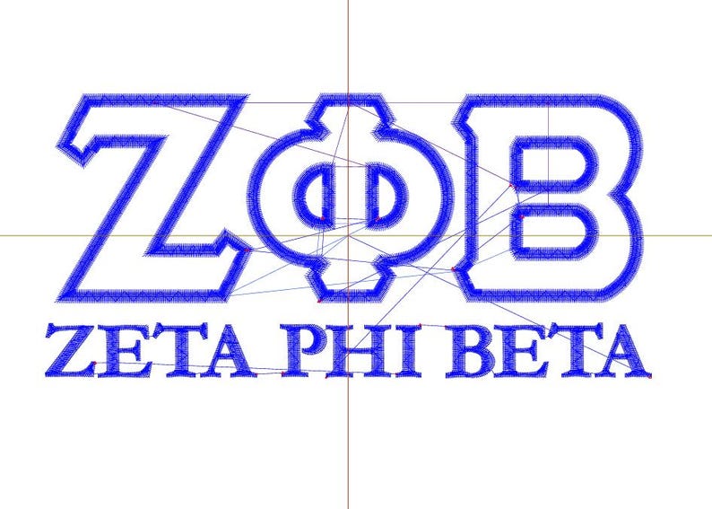 Zeta Phi Beta Applique Machine Embroidery Design Files - Etsy