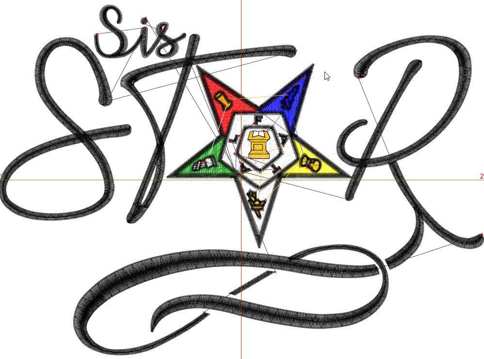 OES Order of the Eastern Star Sis Star Machine Embroidery Design Files ...