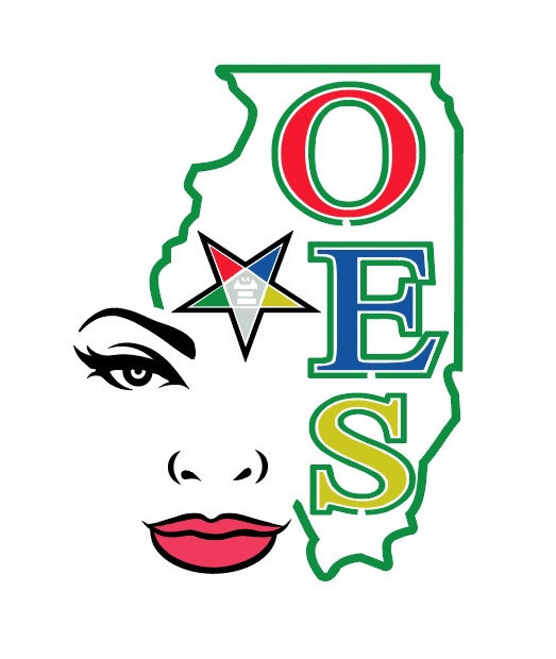 OES Order of the Eastern Star Lady Illinois Cut File - Etsy