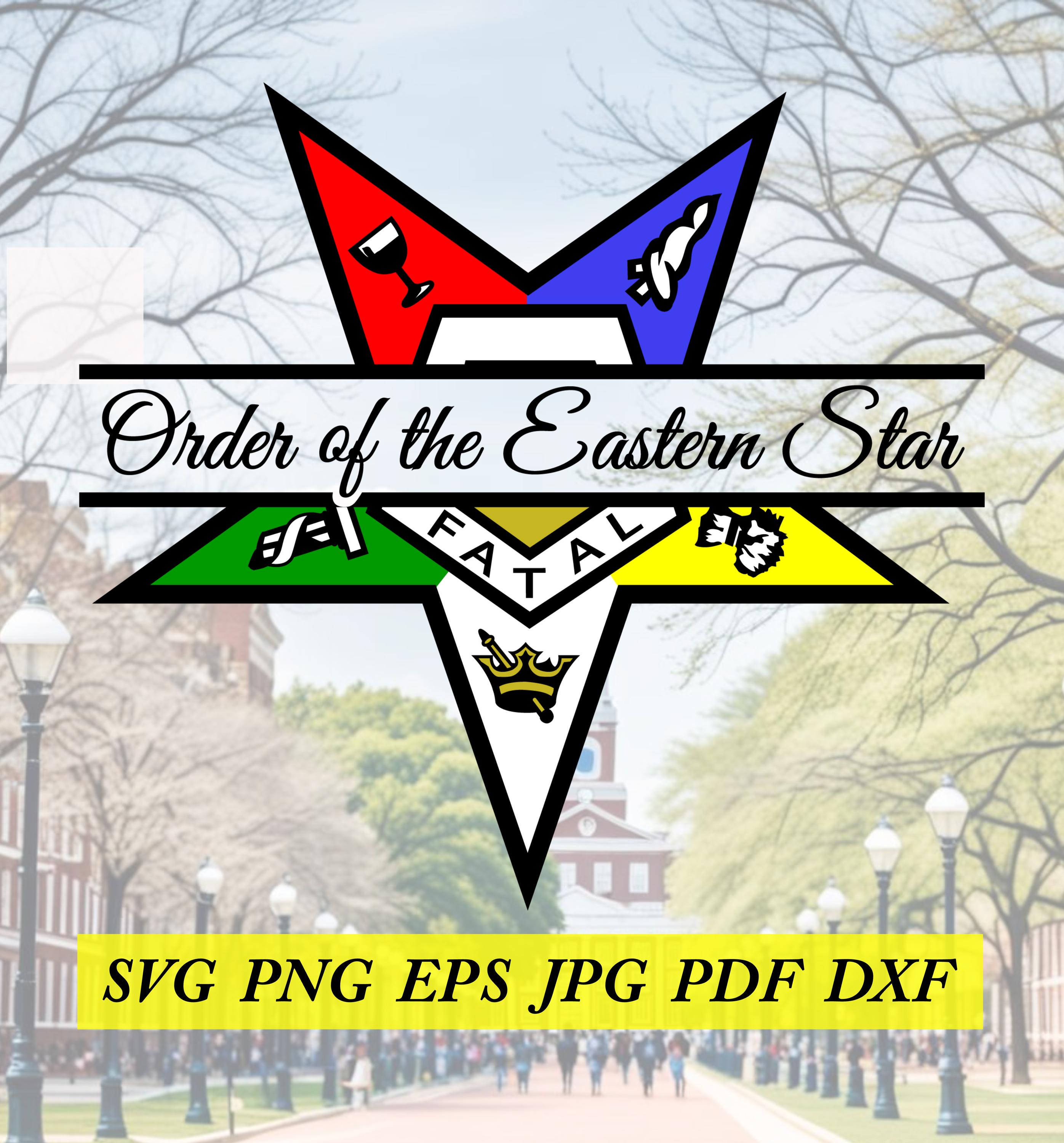 OES, Order of the Eastern Star, Cut File, Jpeg,dfx,svg, Eps, Png, Clip ...