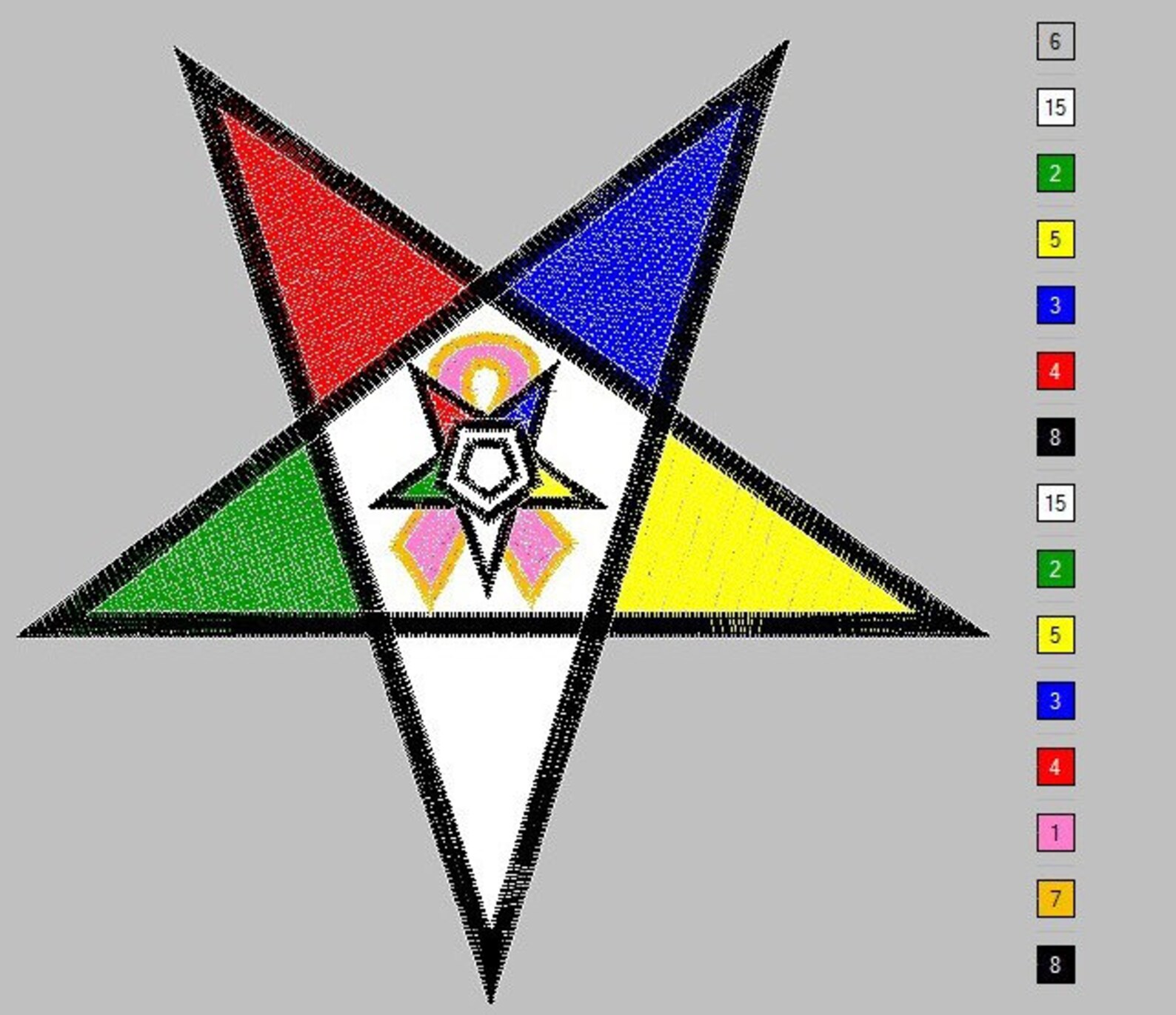 OES Order of the Eastern Star Cancer Ribbon Embroidery Design - Etsy