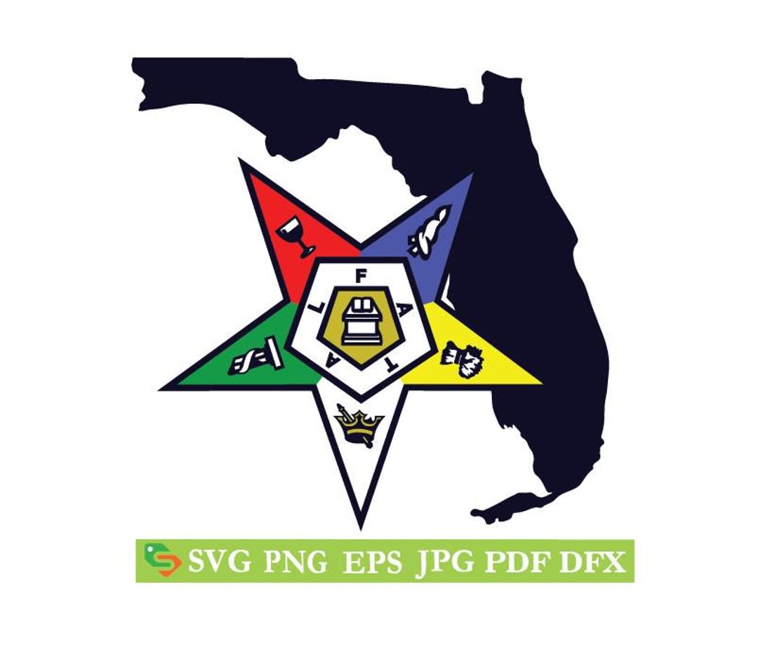 Order of the Eastern Star Florida Cut File, Silhouette Cricut, Jpeg,dfx ...