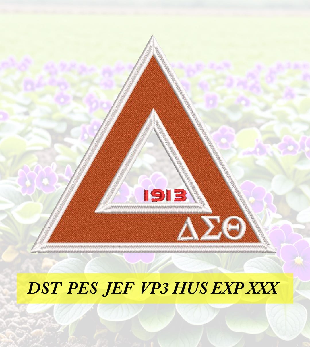 Delta Sigma Theta Pyramid Machine Embroidery Design Files - Etsy
