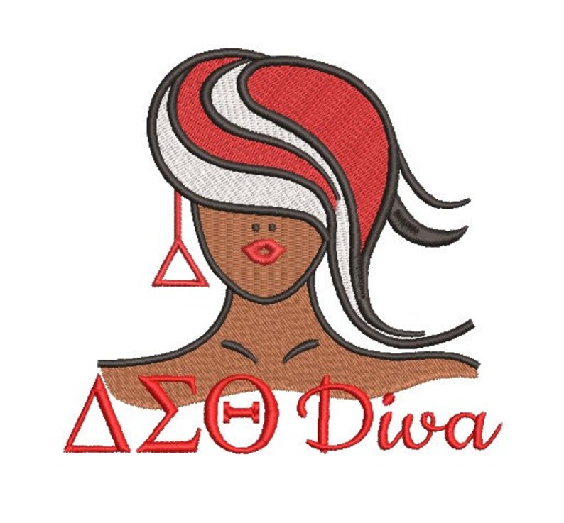 Delta Sigma Theta Diva Embroidery Design - Etsy