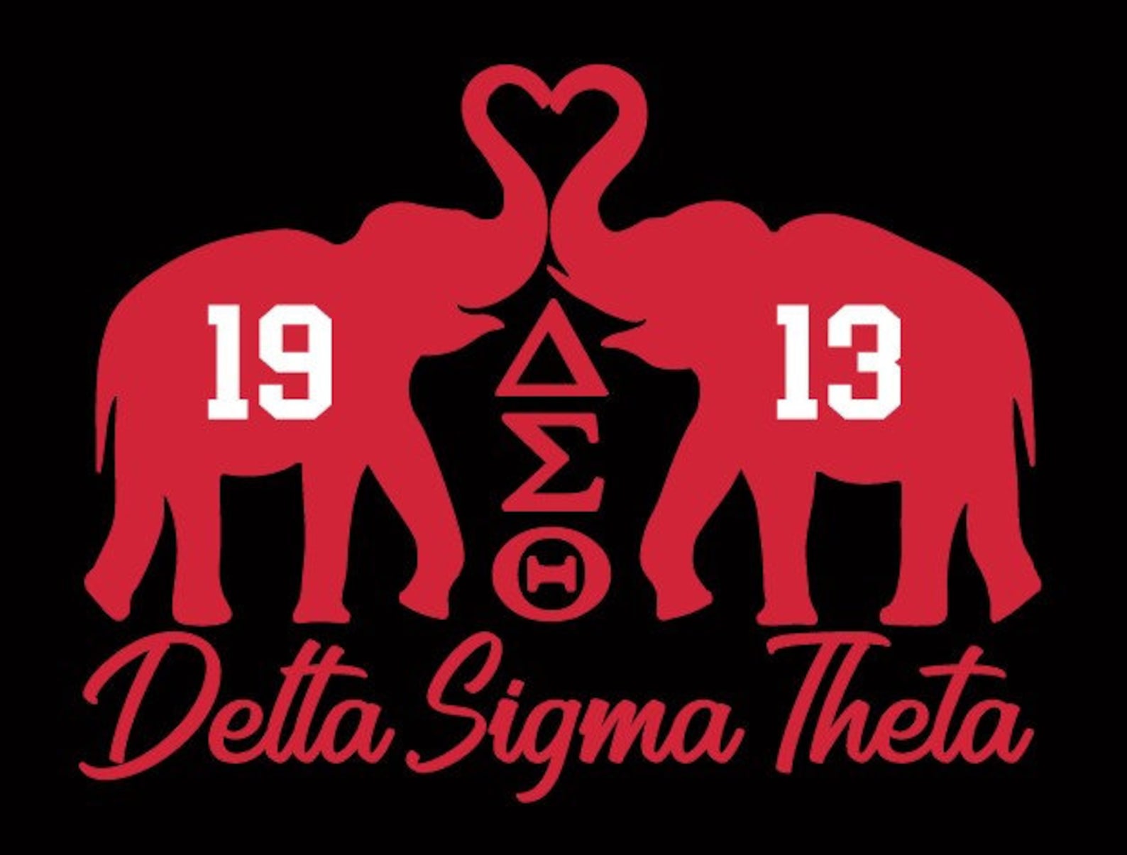 Delta Sigma Theta Elephant Heart Cut File Silhouettecricut - Etsy