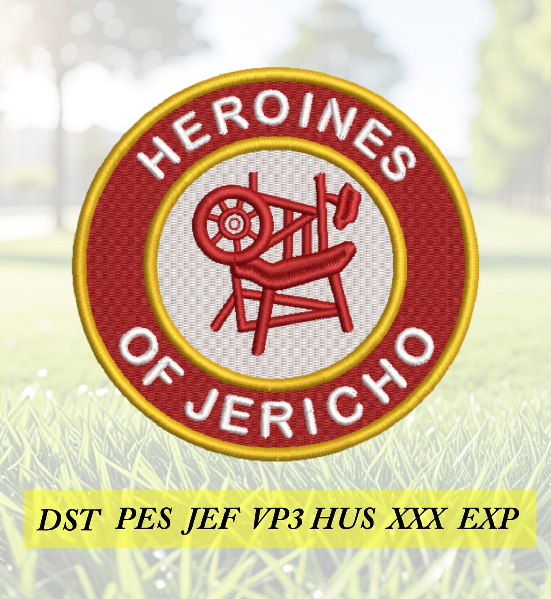 Heroines of Jericho Machine Embroidery Design, Dst, Pes, Jef, Exp, Hus ...