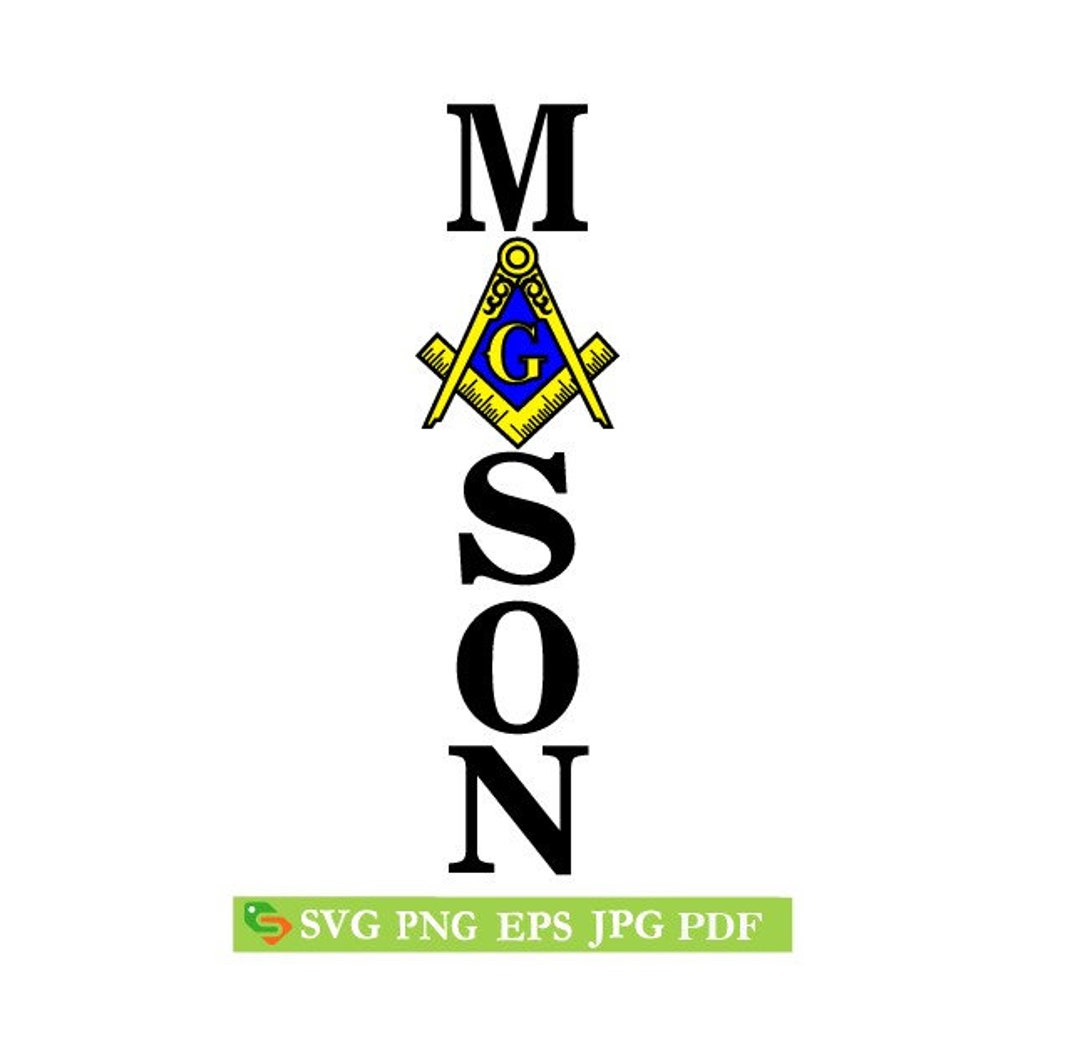 MASON Vertical Cut File, Silhouette,cricut, Jpeg,svg, Eps, Png, Clip ...
