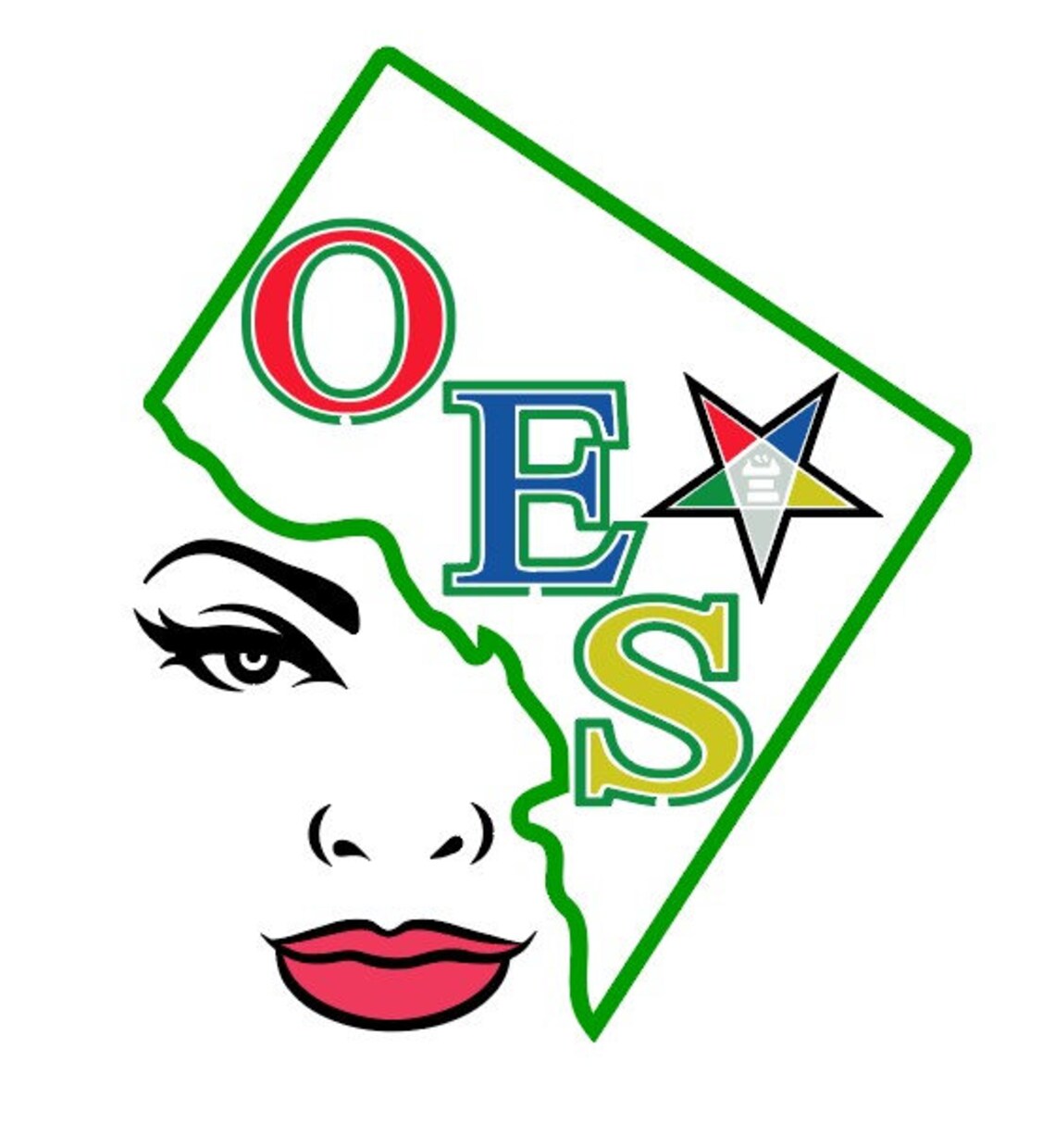 OES Oder of the Eastern Star Lady Washington DC Cut File, Silhouette ...