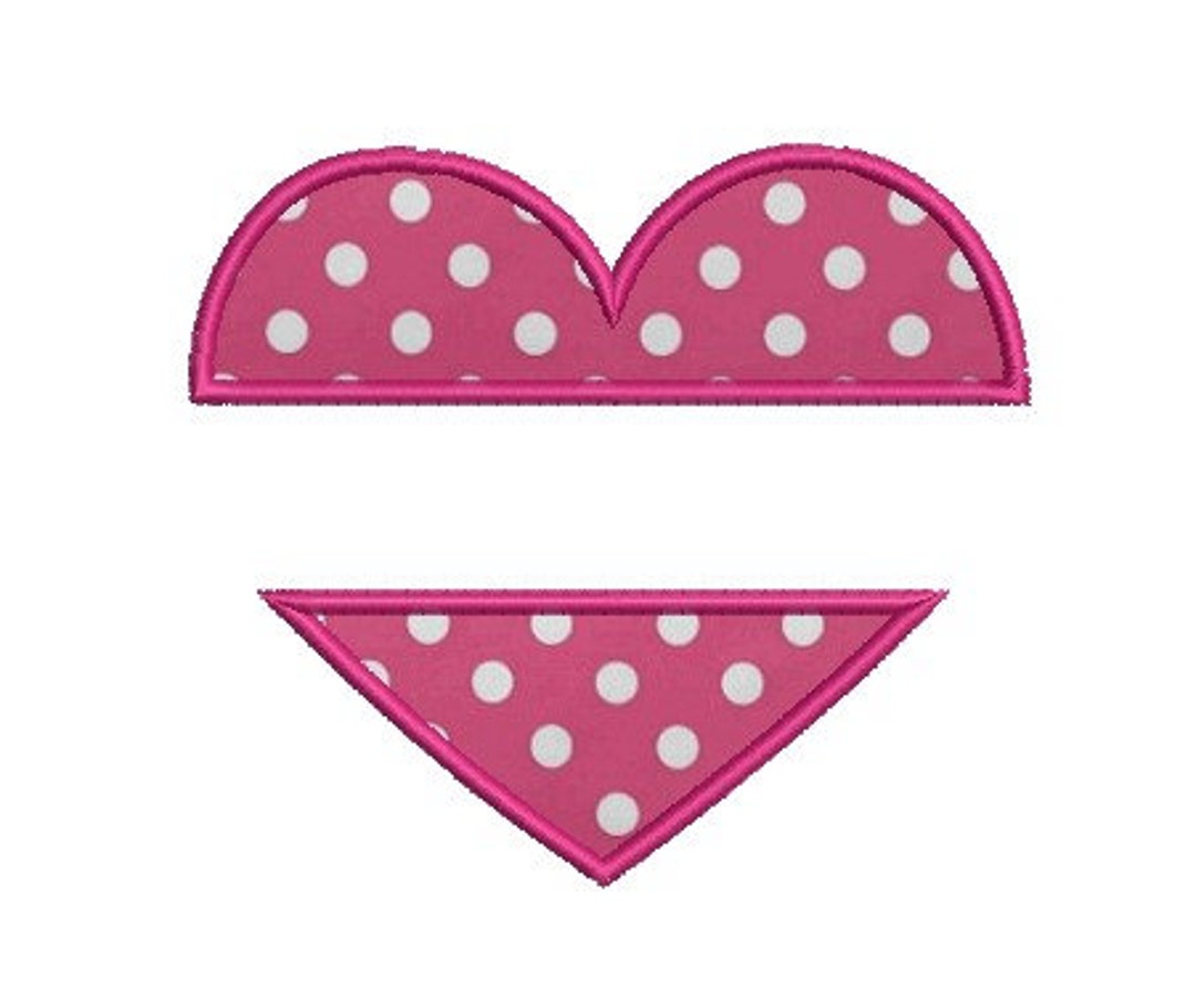 Heart Applique Embroidery Design - Etsy