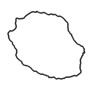 Réunion Island Map Outline Embroidery Design - Etsy