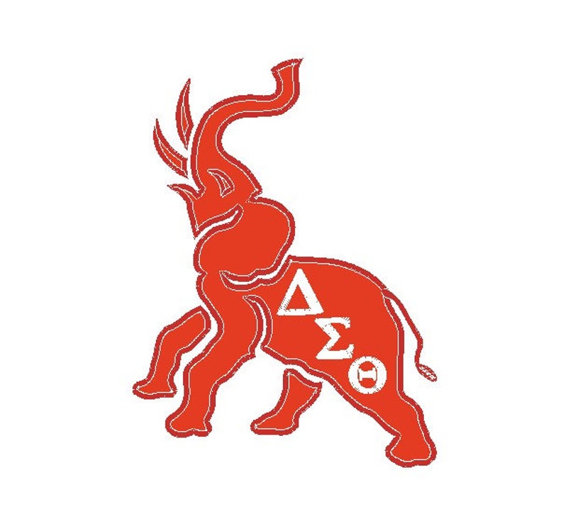 Delta Sigma Theta Elephant Applique Embroidery Design - Etsy
