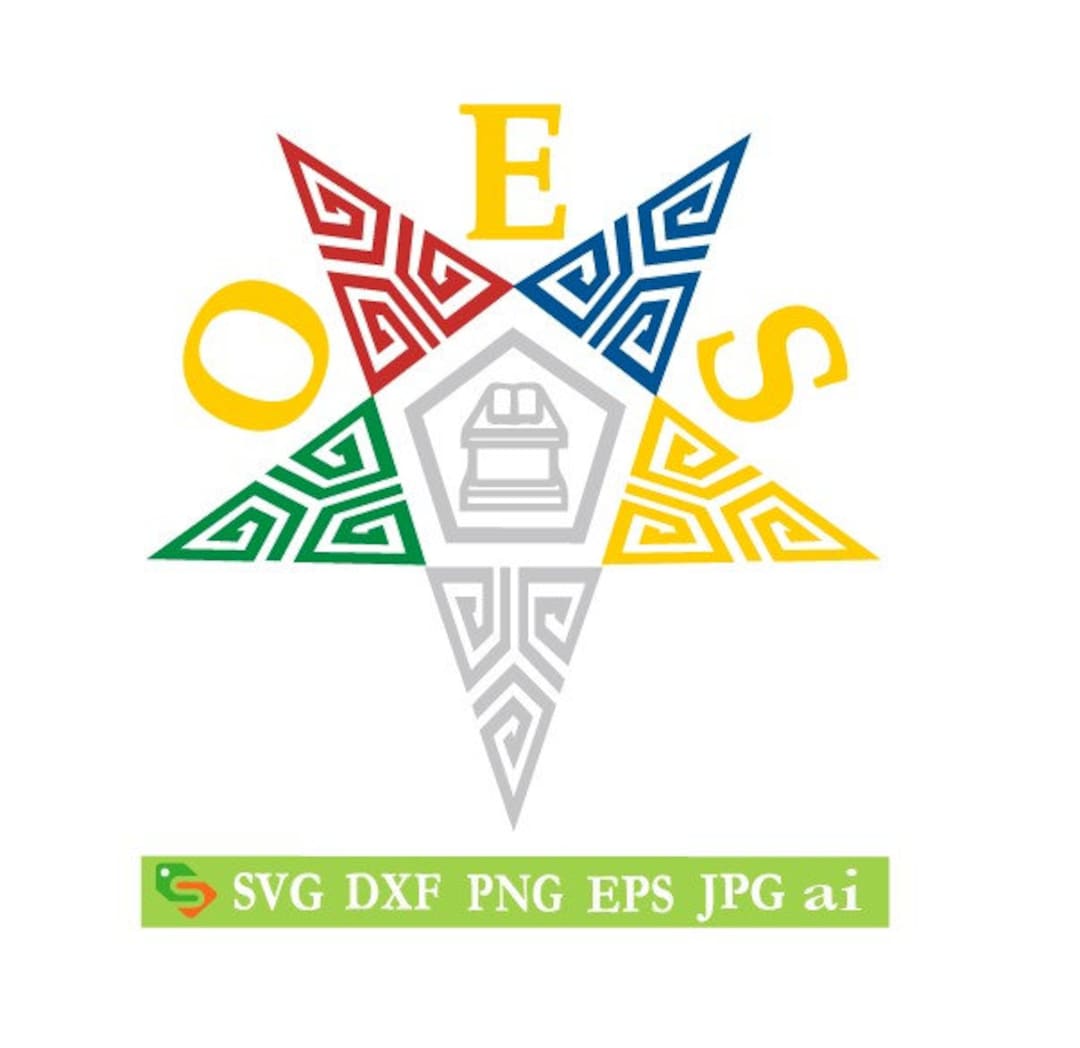 OES Star, Order of the Eastern Star,cut File, Silhouette,cricut, Jpeg ...